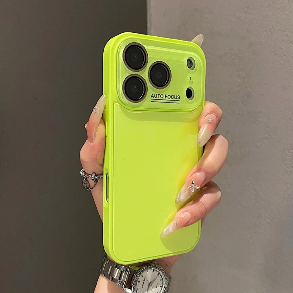 Яркий глянцевый защитный чехол из закаленного стекла для iPhone Air 17, 16, 15, 14, 13, 12, 11 Pro Max, жесткий защитный чехол ярких цветов