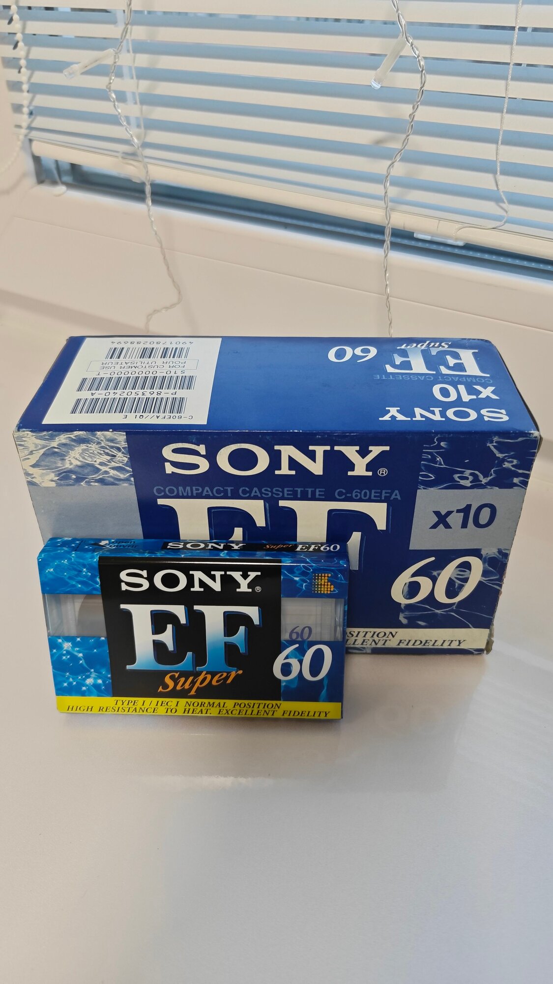 Аудиокассеты запечатанные SONY EF Super 60 ( 10шт. 1996г)