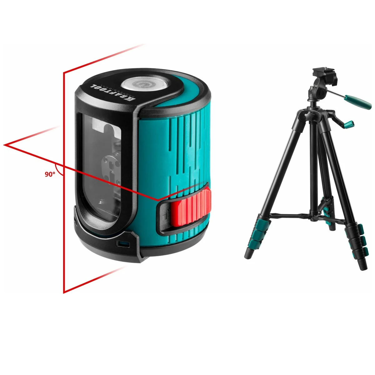 Лазерный линейный нивелир Kraftool CL20 (34700-3) 20м, черный/синий