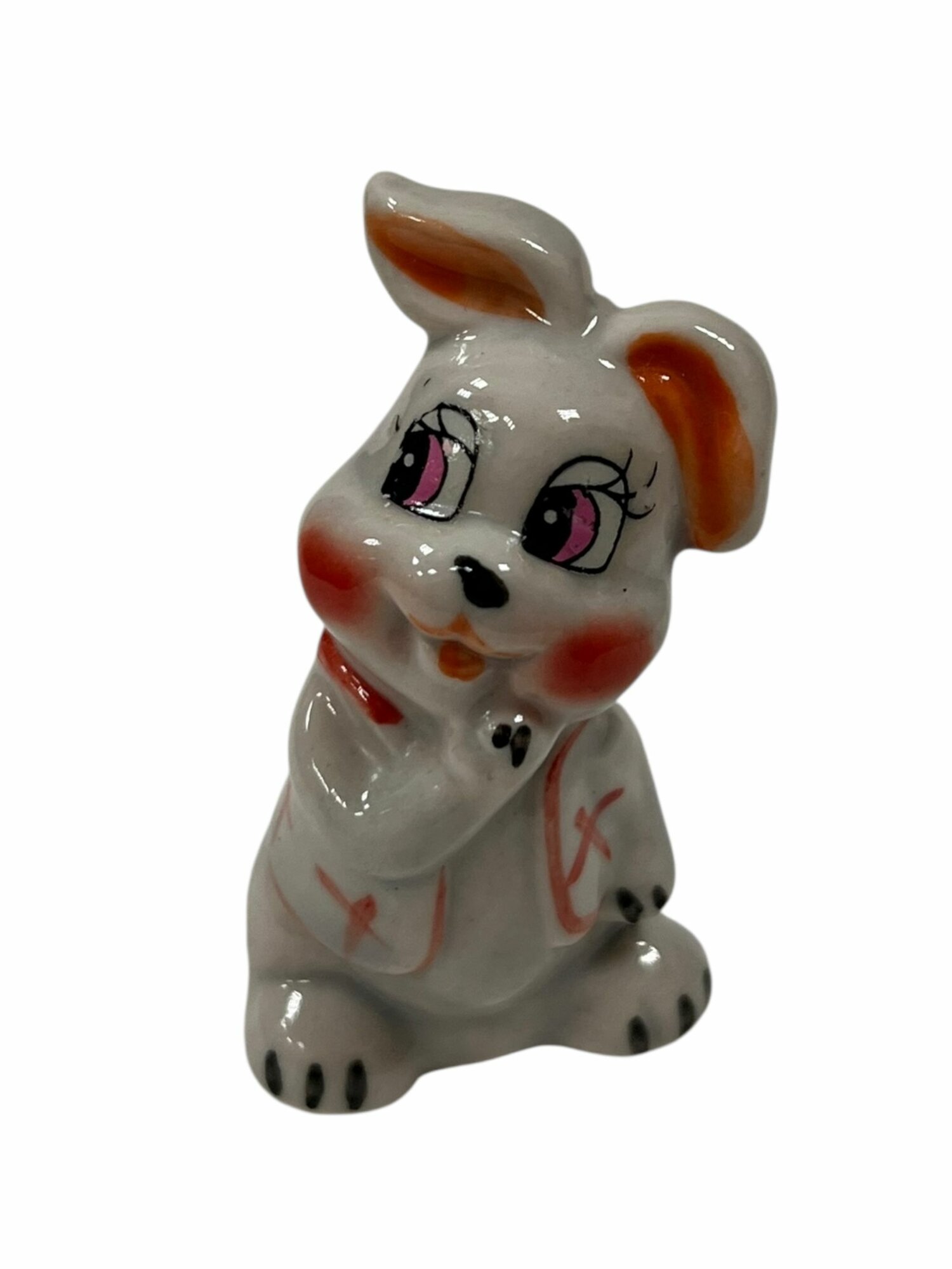 Статуэтка фарфоровая, Крольчиха, зайчик, под винтаж