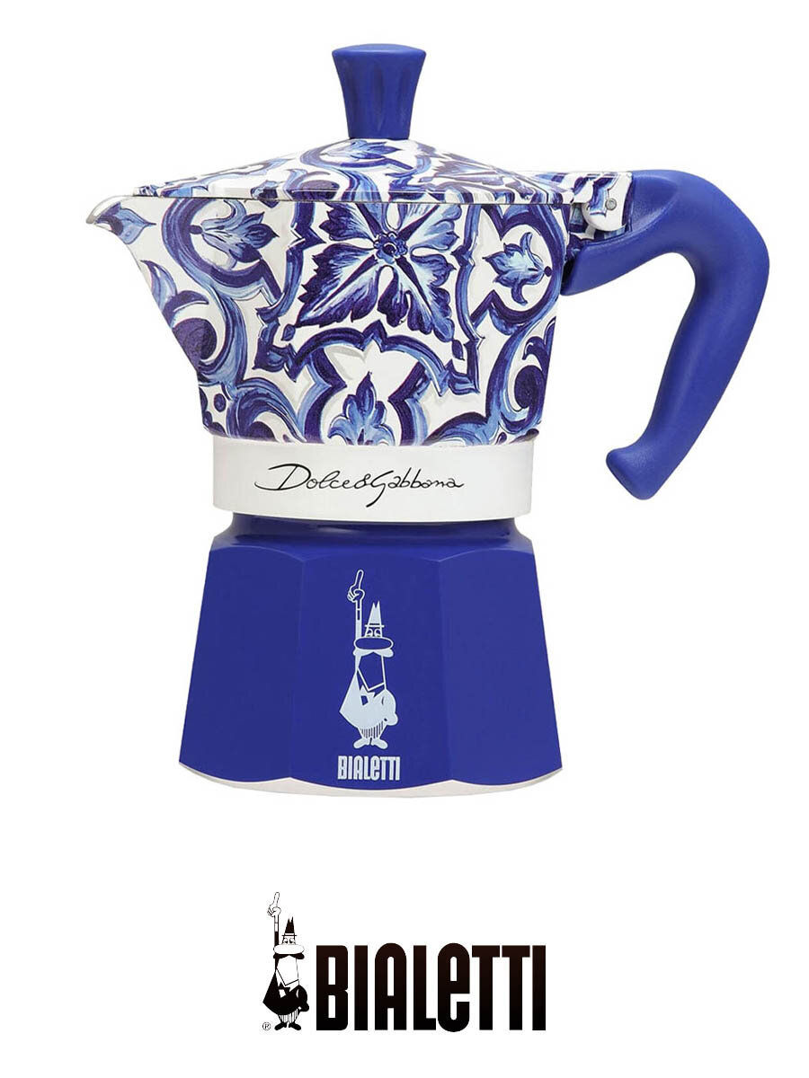 Кофеварка гейзерная Bialetti Dolce&Gabbana на 3 порции, цвет синий