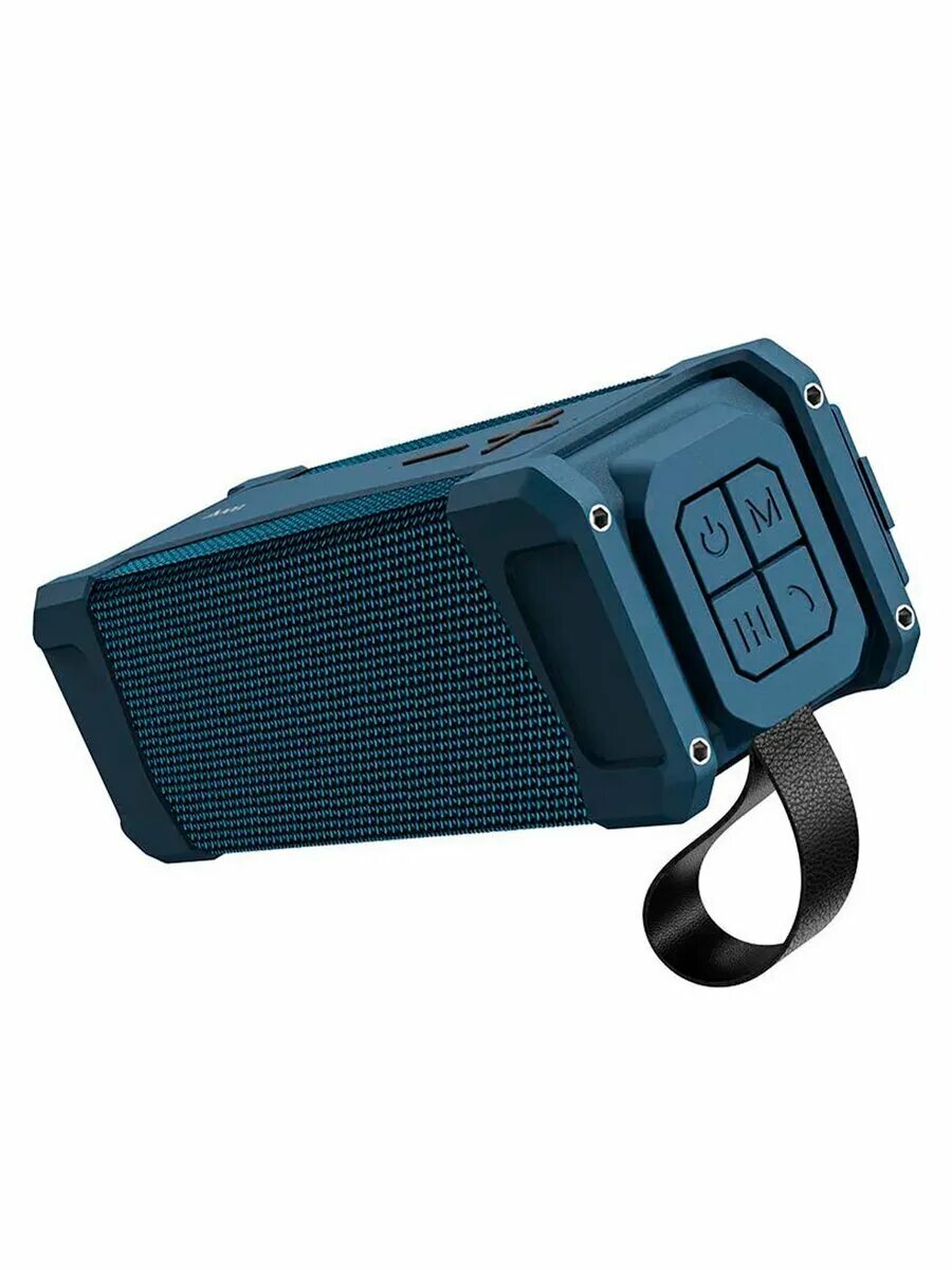 Колонка беспроводная Hoco HC6, влагозащитная (USB, FM, TF card, AUX) цвет синий