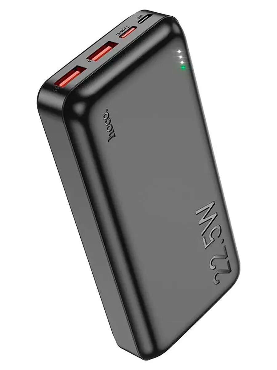 Внешний аккумулятор Hoco J101A 20000mAh (22.5W, PD) черный / повербанк с быстрой зарядкой