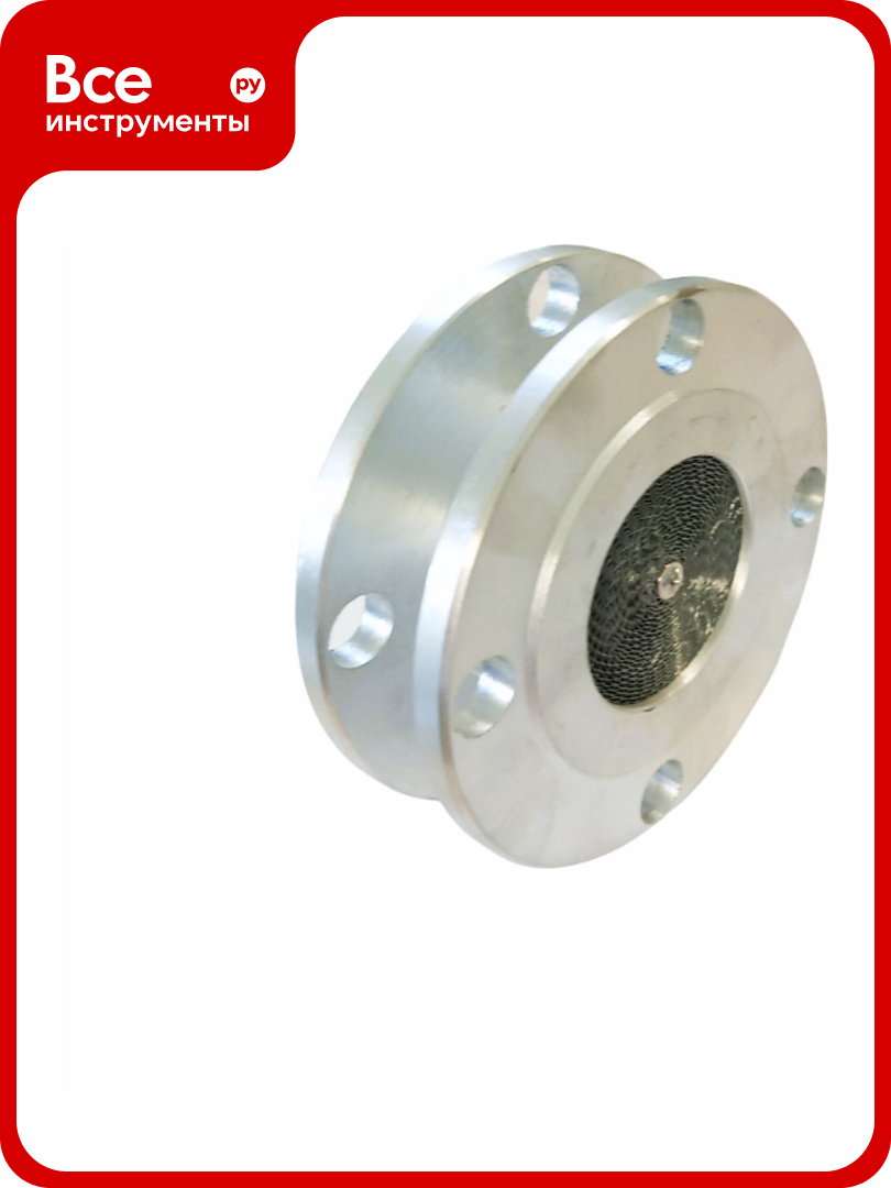 Огнепреградитель VENGO ОП-50 с фланцем 125 мм, DN 50, пропускная способность 417 л/мин, стальной корпус и алюминиевый фи