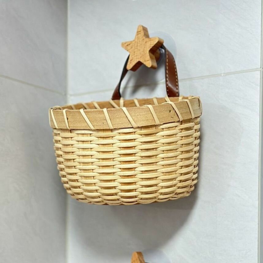 Корзина для хранения лука, имбиря и чеснока из ротанга, настенная корзина для хранения чеснока и имбиря, кухонная домашняя корзина для хранения, плетеная подвесная корзина