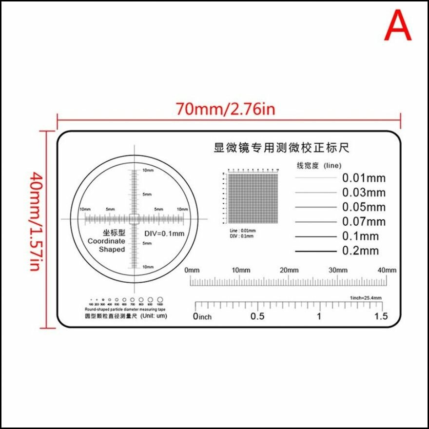 Микроскоп специальный микрометр коррекции линейка