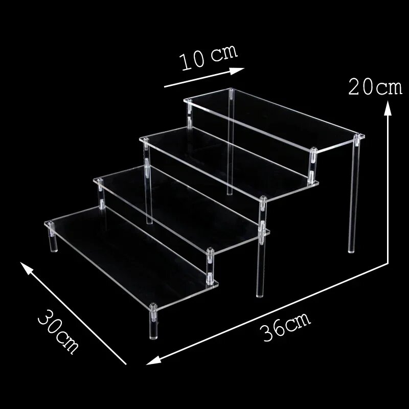 Акриловая подставка для хранения мелочей 4 tier 30x10cm