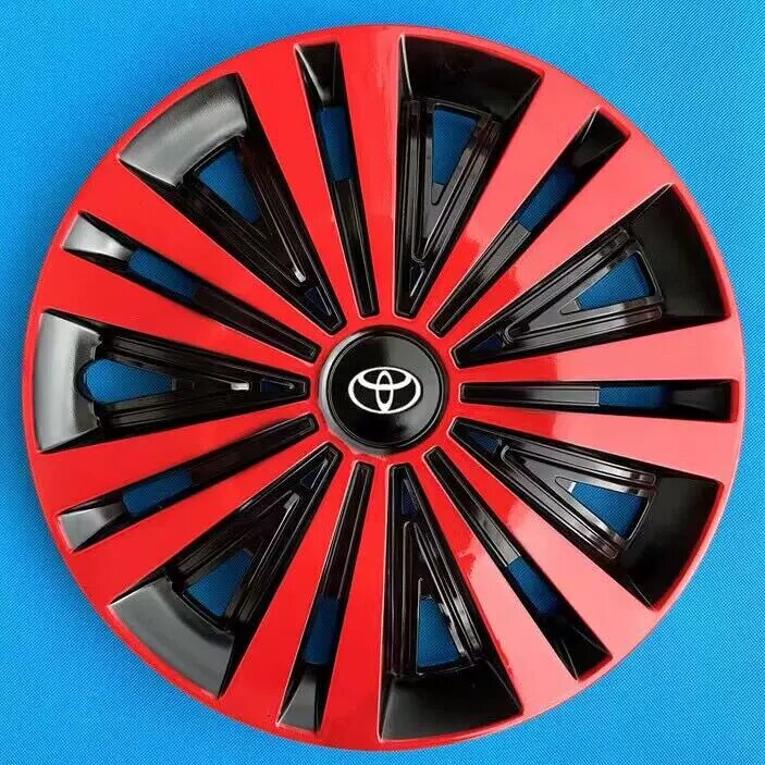 16-дюймовая пластиковая накладка на колесо для Toyota BZ3 такси - стиль K7 черно-красный, комплект из 4 штук