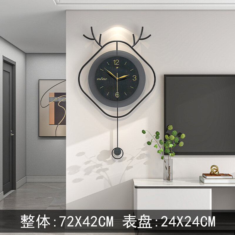Современные легкие роскошные настенные часы для гостиной, модные часы для входа в дом, ресторанные декоративные часы, креативные настенные часы, новый модель