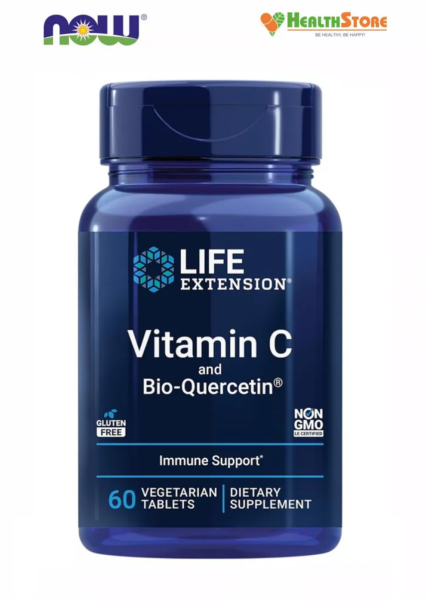 Life Extension Vitamin C and Bio-Quercetin 60 таблеток витамин С 1000мг с био кверцетином, витамин C 1000 мг