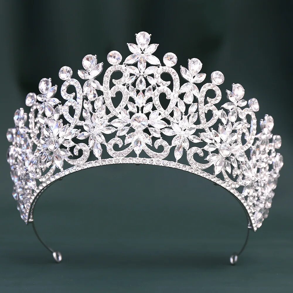 Диадема George Black из хрусталя Silver White