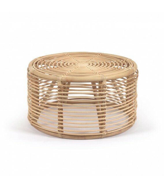 Круглый журнальный столик Kohana из ротанга с натуральной отделкой Ø 65 см