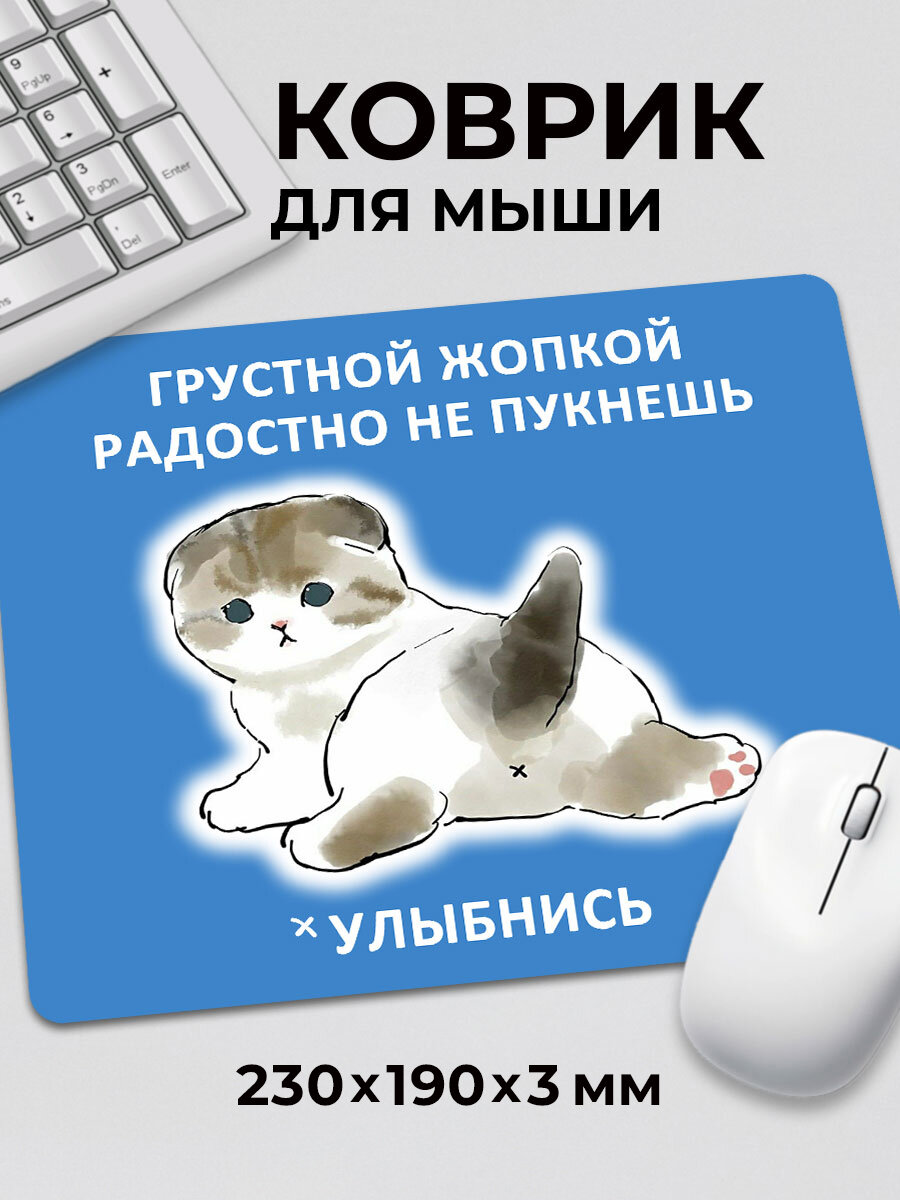 Коврик для мышки Грустной жопой радостно не пукнешь мальчик