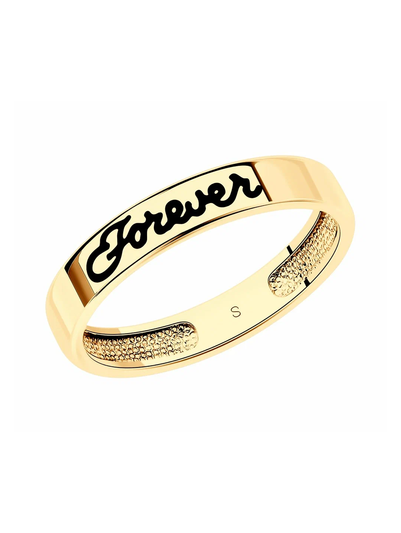 Кольцо, серебро, 925 проба, золочение, эмаль