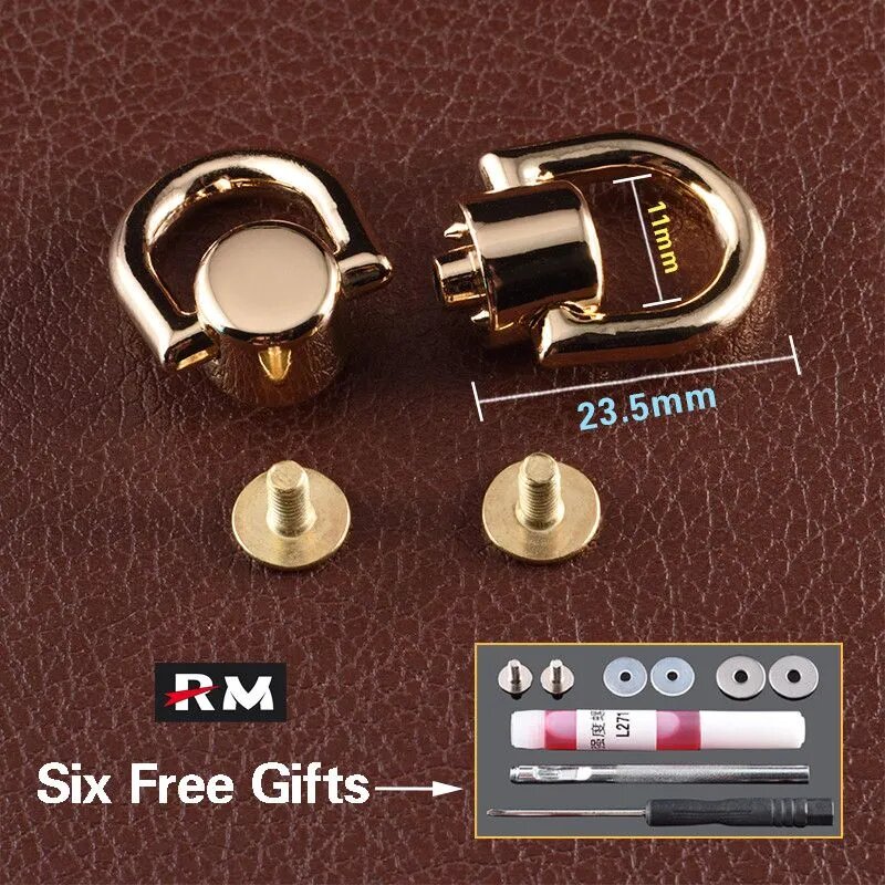 Застежка для сумки, Кобурный винт с кольцом для сумок и аксессуаров, с кольцом d равно 11 мм, 2 шт