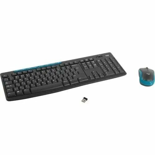 Logitech G Комплект клавиатура и мышь беспроводная MK275, Русская раскладка, черный, белый