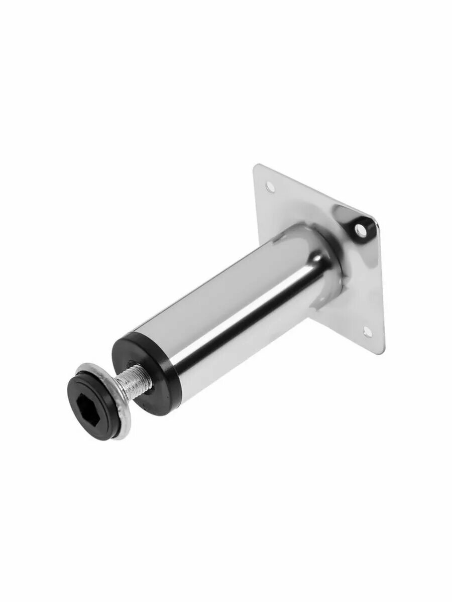 Круглая опора для мебели хром 30 мм, 100 мм высоты