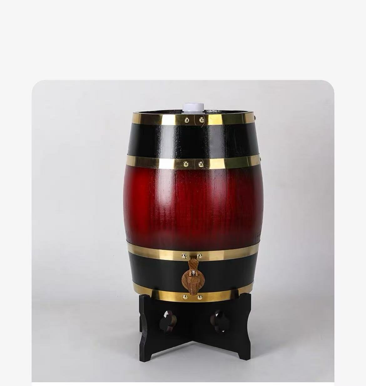 Бочка дубовая, для алкоголя, с краном, натуральный цвет дерева, 20л(Горячая распродажа）