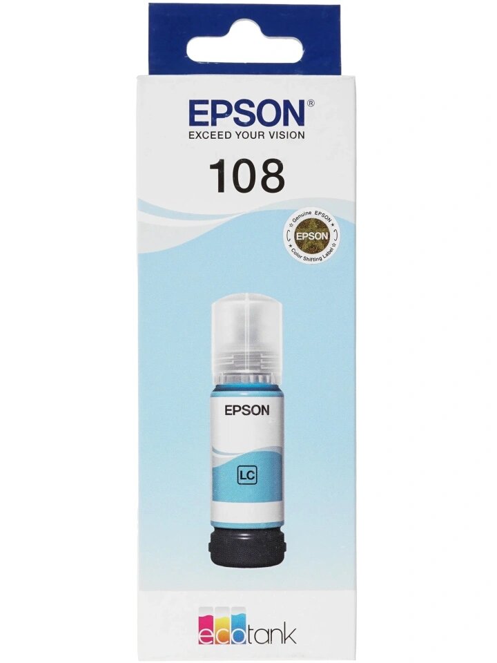 Чернила Epson 108 C13T09C54A светло-голубой фл. 70мл для Epson L8050/L18050