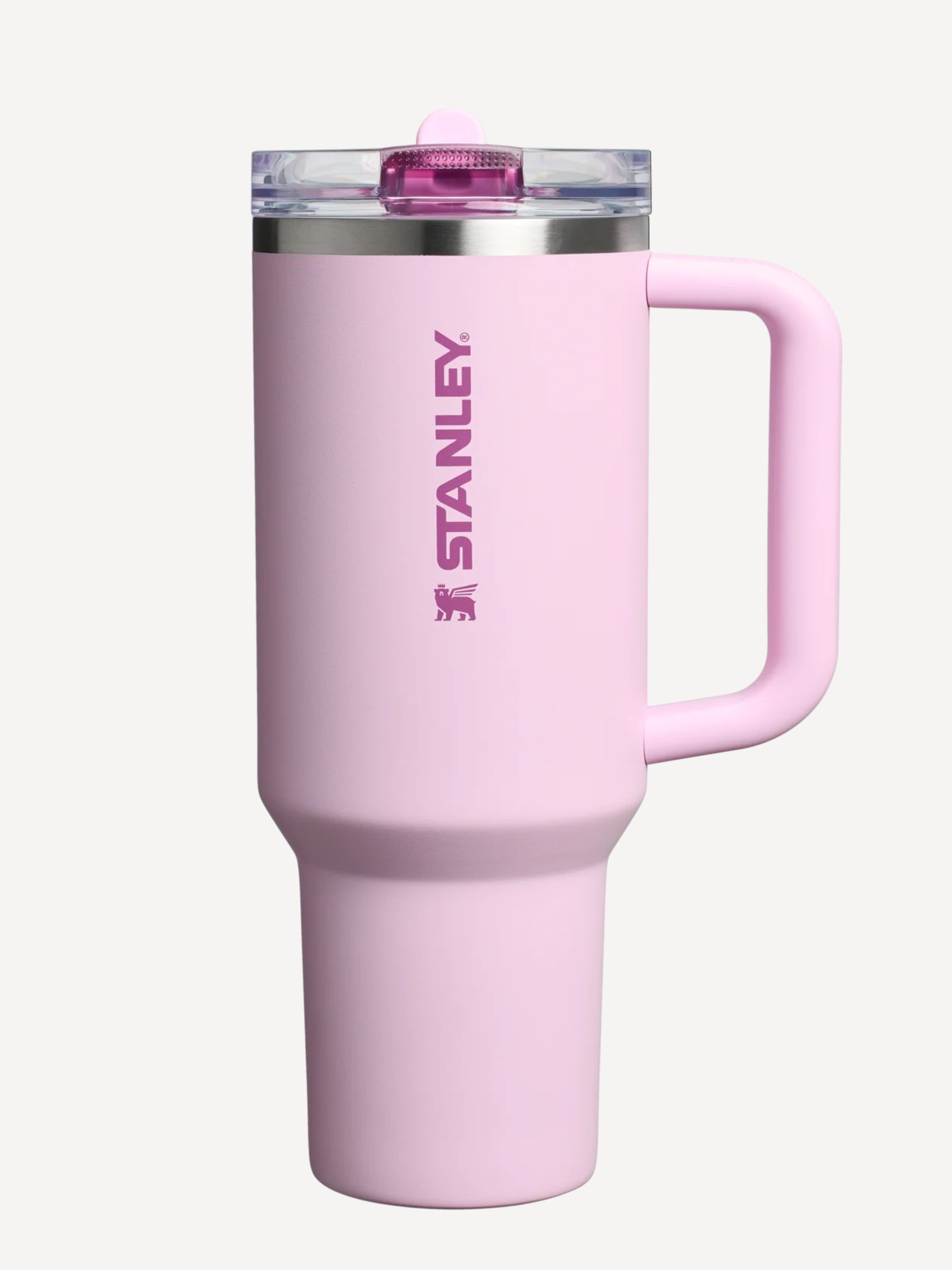 Термокружка Stanley Quencher H2.0 ProTour Flip Straw 1.18 л (40 oz), с трубочкой, цвет нежно-розовый (Cherry Blossom), оригинал США