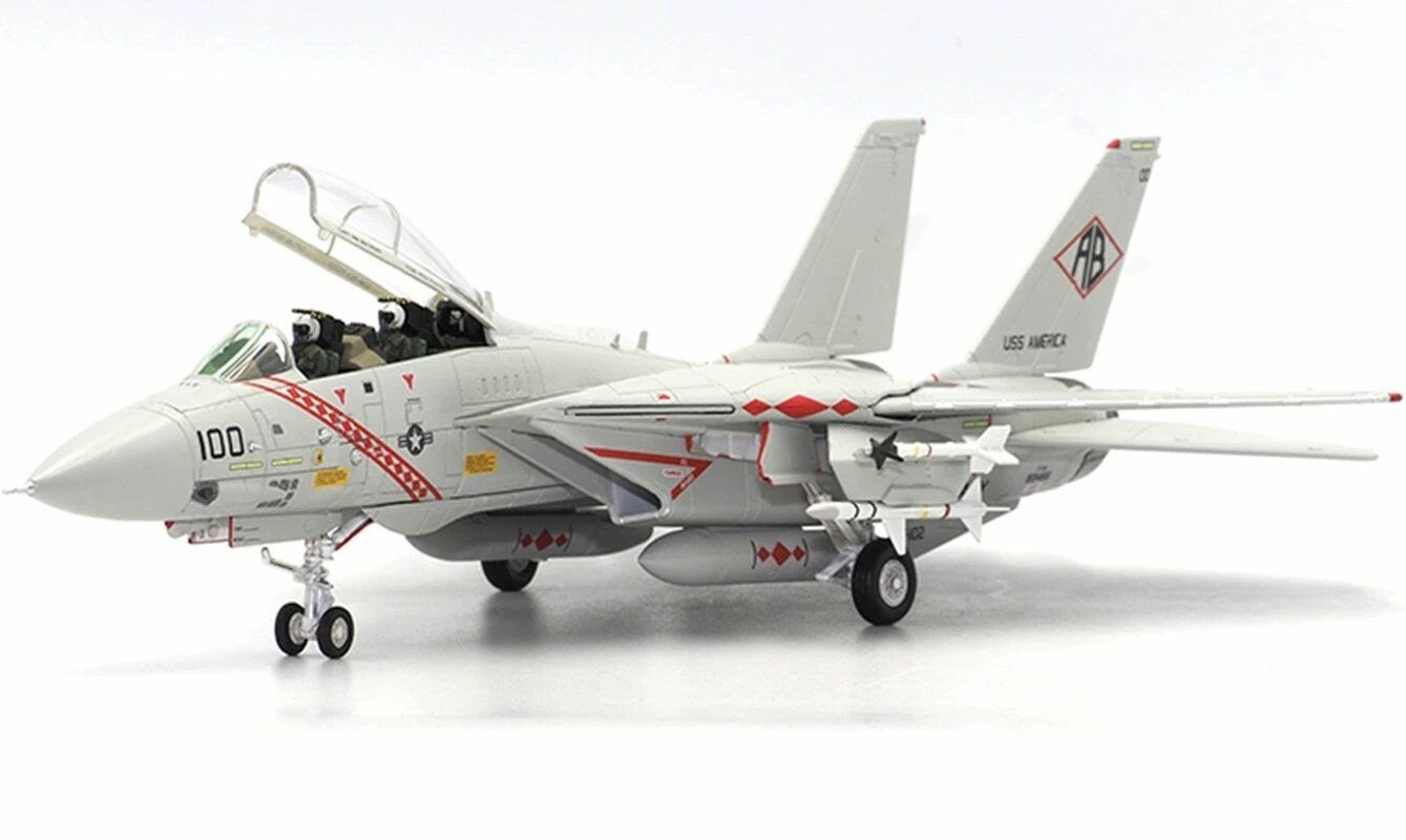 Складные крылья Модель истребителя Calibre Wings 1/72 Grumman F-14A Tomcat, эскадрилья VF-102 Diamondbacks, палубный