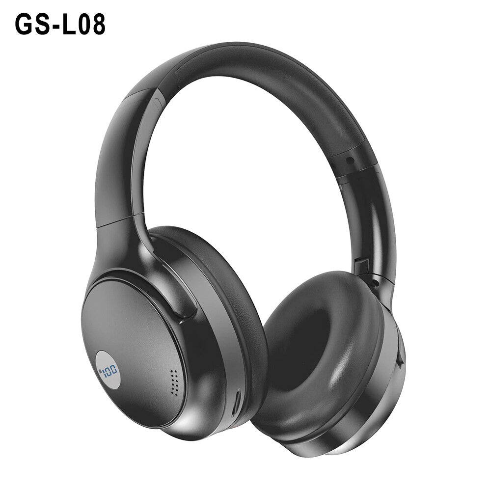 Винтажные складные Bluetooth наушники в черном цвете, модель GS-L08, долгий срок работы свыше 30 часов