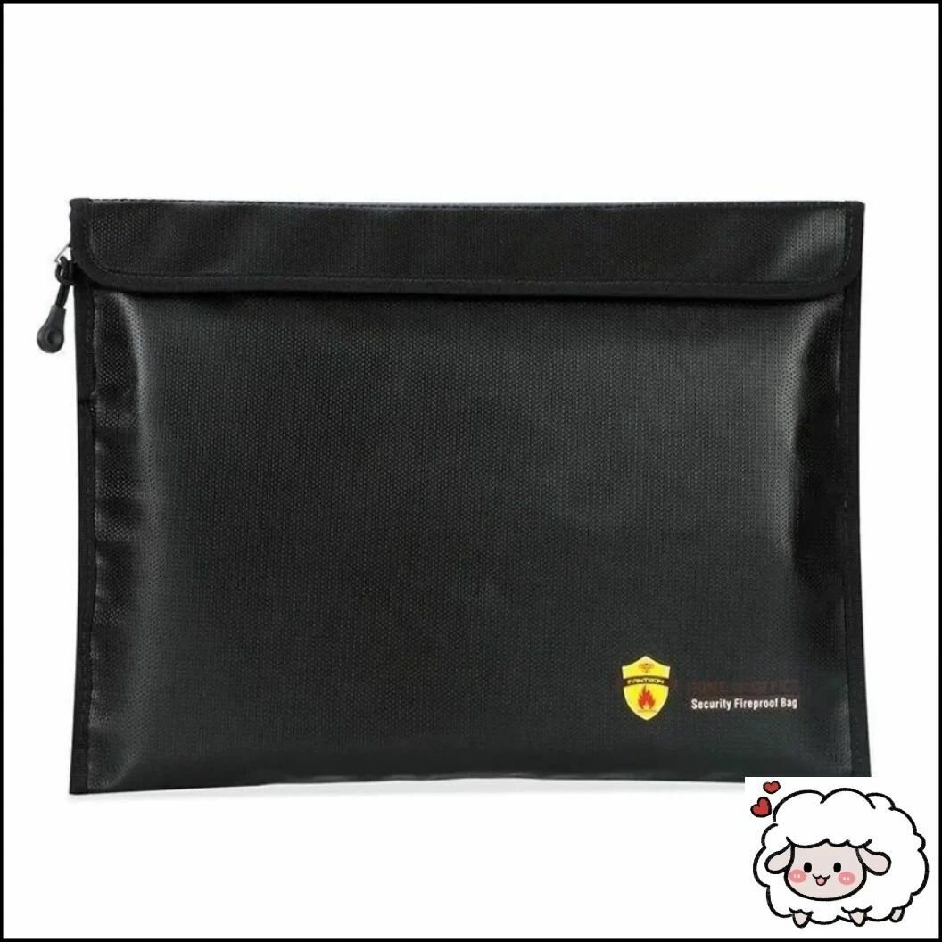 Черный премиум конверт 34x24 см для сейфа, обеспечивающий хранение денег и документов