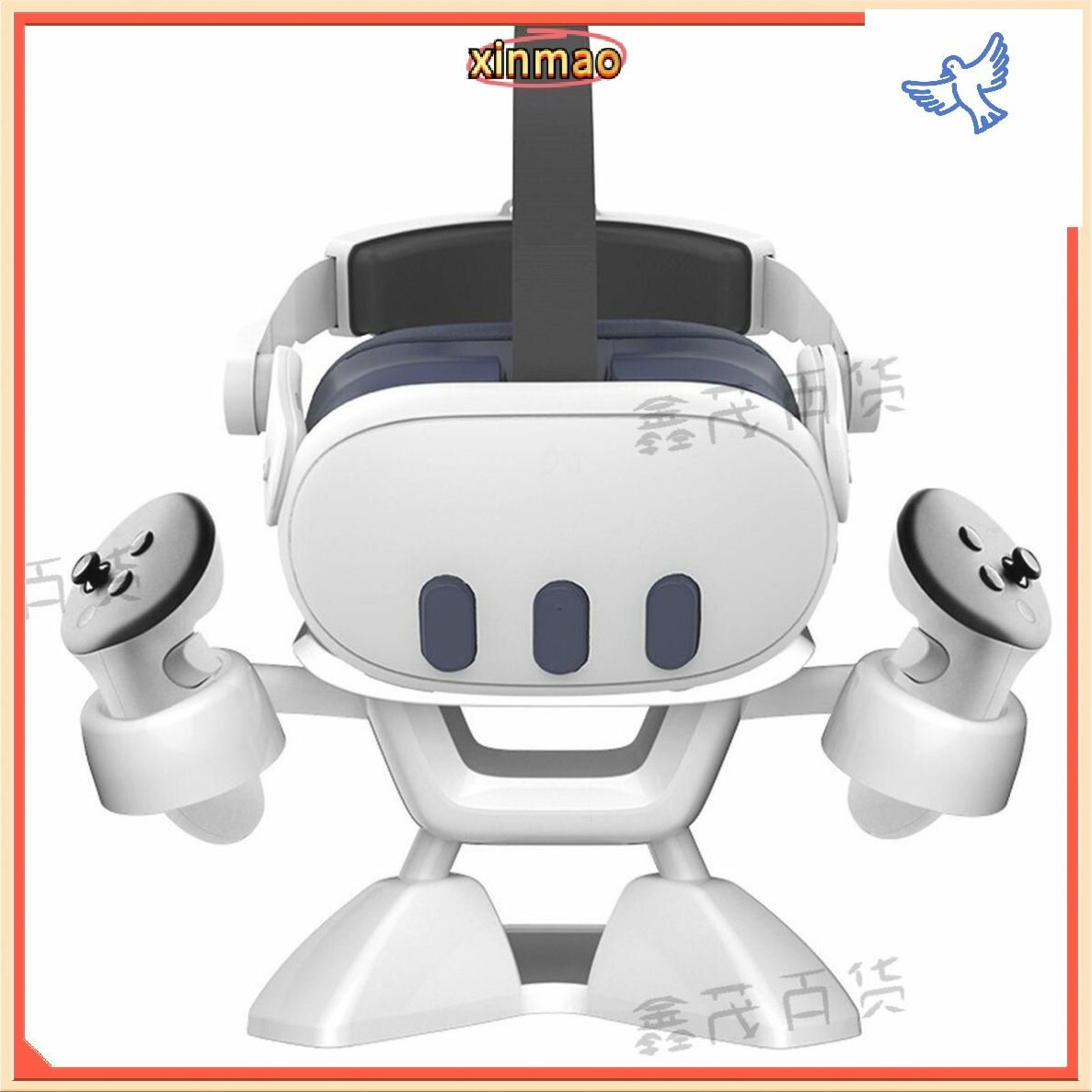 Подставка для VR-шлемов и контроллеров с функцией хранения и дисплея - Совместима с Oculus Quest 2/3, Quest, RiftS, Valve Index, белый цвет, ABS-пластик, антиударная конструкция