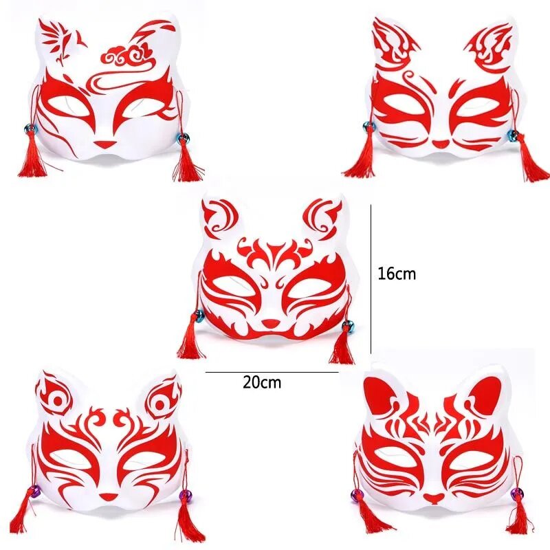 Карнавальная маска кошки, Бахрома, 5 штук
