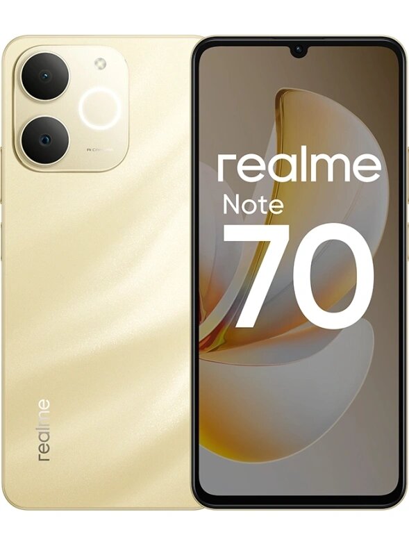 Смартфон Realme Note 70 RMX5313 6ГБ/128ГБ, золотой (6941764470620)