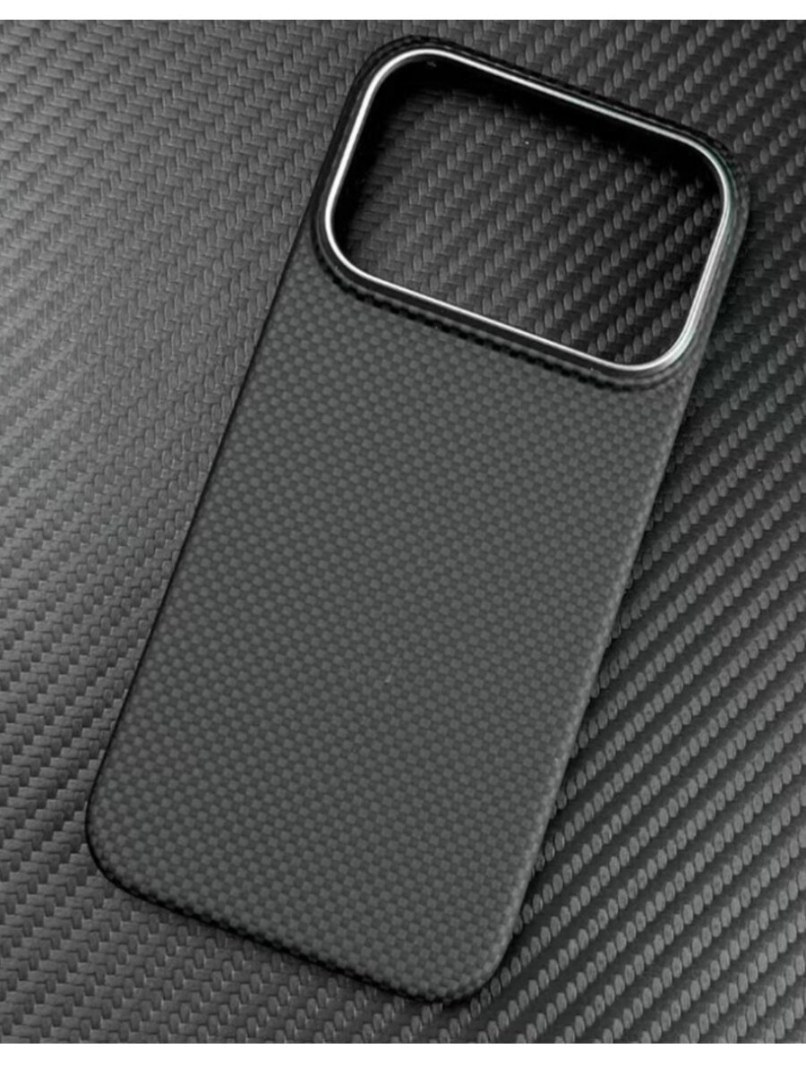 Карбоновый чехол Carbon Shield для iPhone 17 Pro с Magsafe Black/Gray