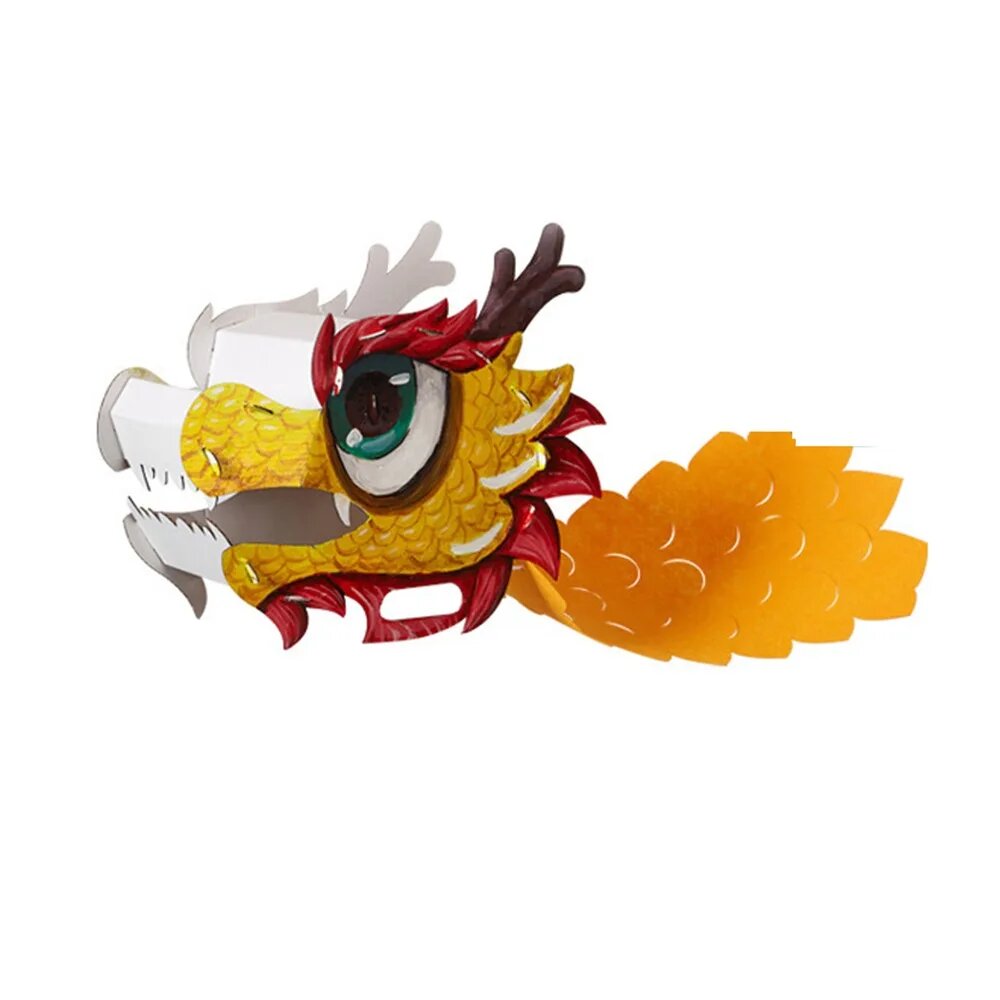 Бумажная маска дракона Style 7