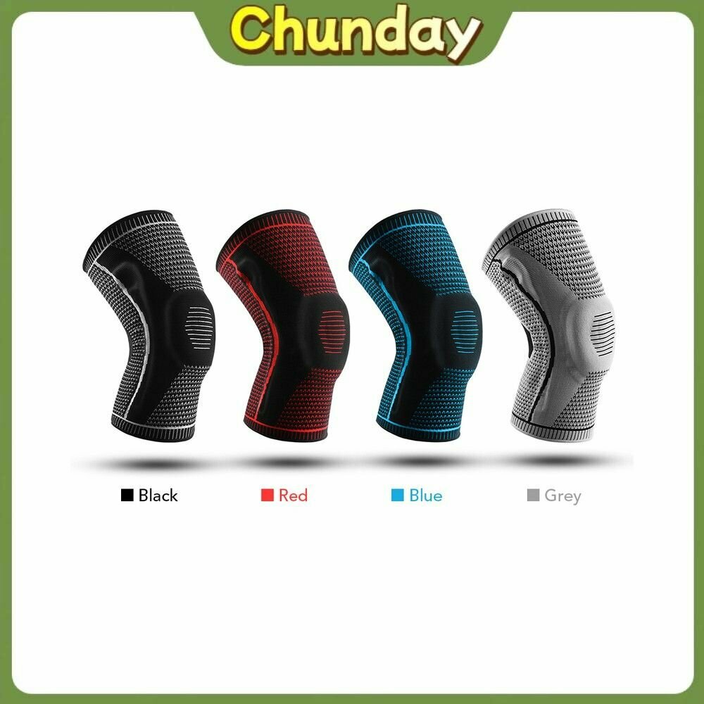 1шт наколенник с боковыми стабилизаторами, силиконовая накладка, для пауэрлифтинга, бега