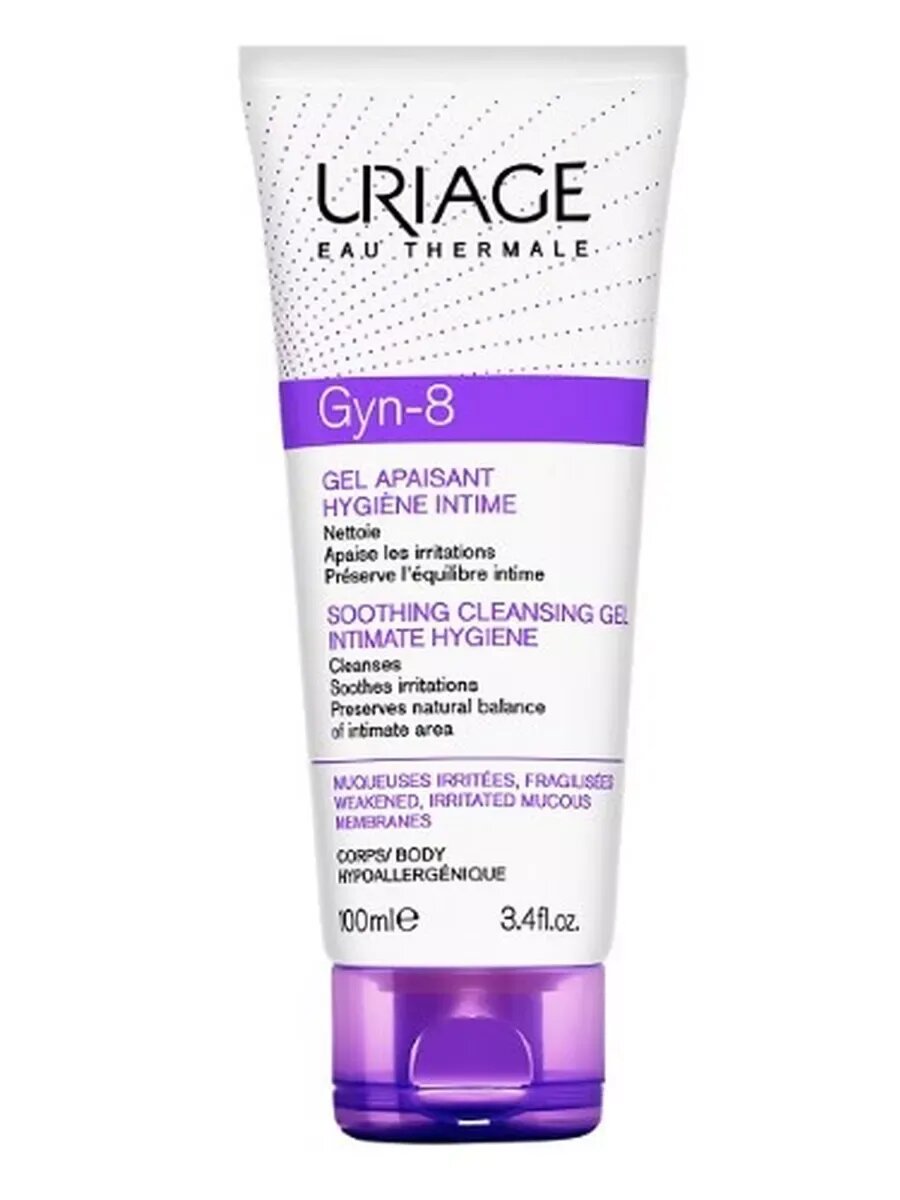 Uriage Жин-8 Гель Интим Гигиены Успокаивающий 100мл