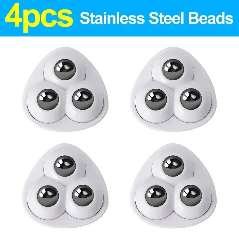 Мебельные ролики 360° из нержавеющей стали 4 шт. 4pcs White Stainless