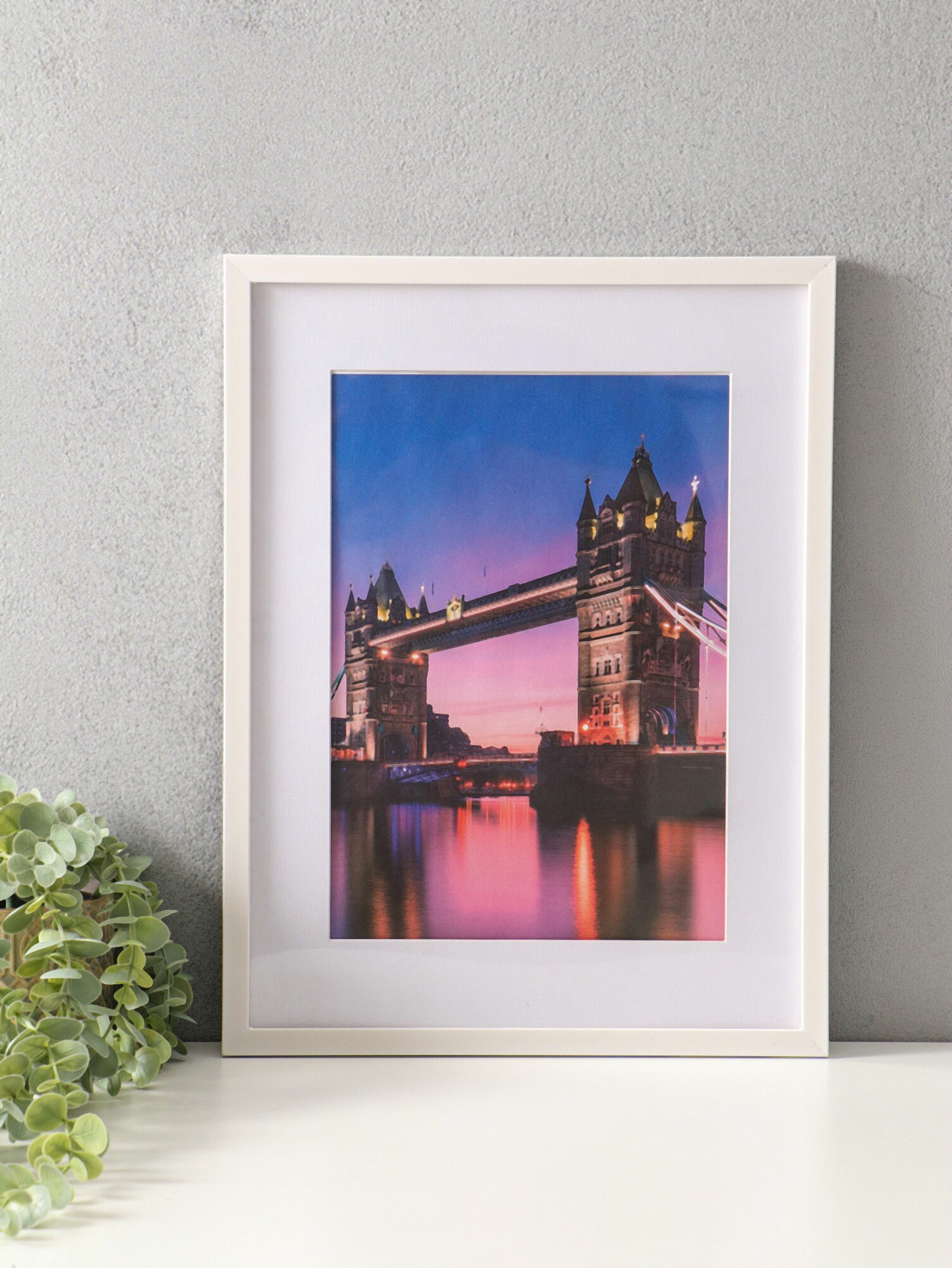 Фоторамка для фото 30x40 см, с паспарту 21x30 см, Lumo, белый