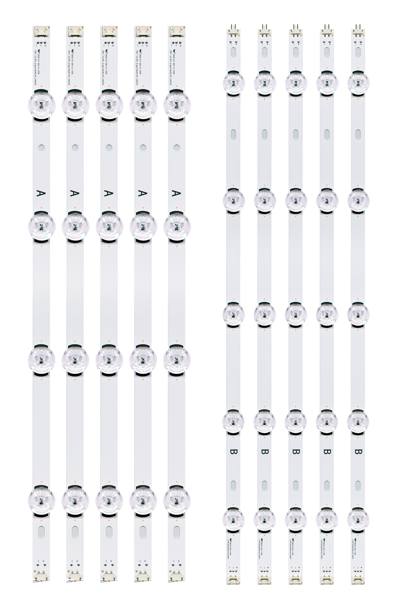 Комплект светодиодной подсветки DRT 3.0 50" (5 составных планок по 1027 мм 9 линз)