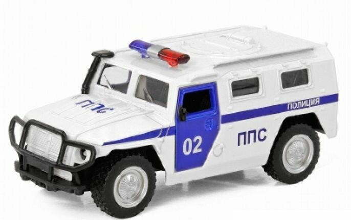 Машинка внедорожник "Полиция" 1:43 инерционная в коробке, 2 штуки