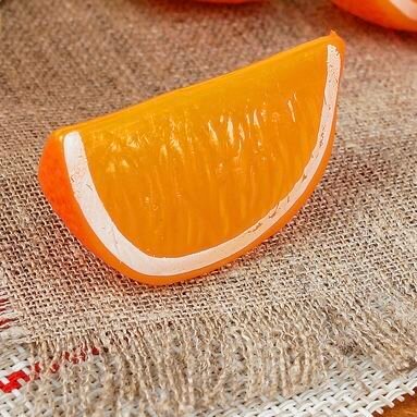 Набор Муляжа 10 штук Долька апельсина , 5х2.5х2.3 см, оранжевый