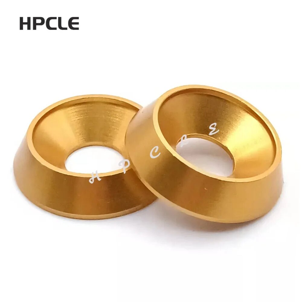 Алюминиевые винты HPCLE с декоративной шайбой, набор из 5-10 шт, M3-M8 Gold, M5 10pcs