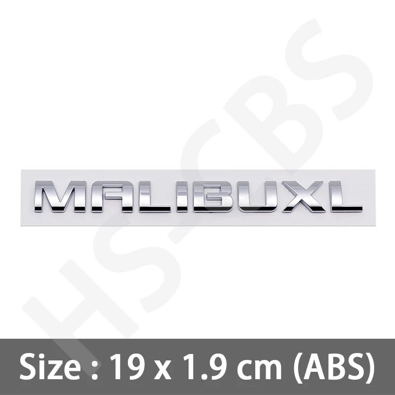 3D ABS MALIBUXL буквенная эмблема автомобиля логотип боковые наклейки MALIBU XL задняя дверь Silver