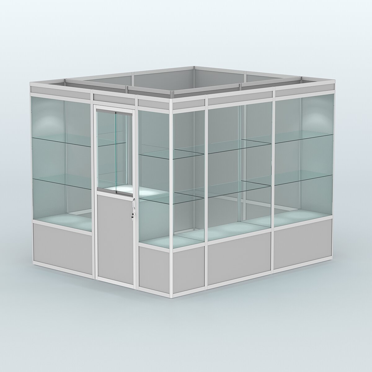 Павильон из профиля угловой №4а (5,5 кв. м), Серый