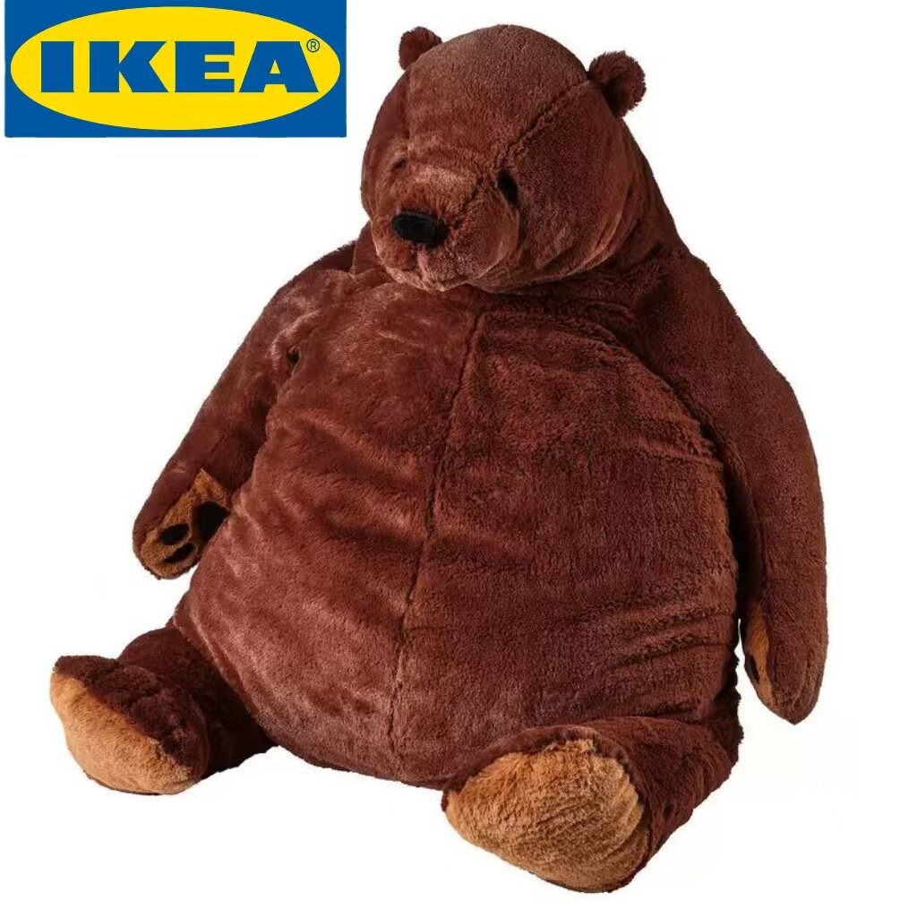 Плюшевая игрушка Ikea Бурый мишка Джунгельског, полипропиленовый хлопок, 100 см, коричневый