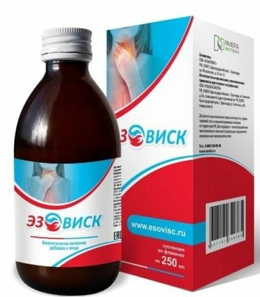 Биологически активная добавка Ривьера Биотек эзовиск 250 мл, источник гиалуроновой кислоты и растворимых пищевых волокон