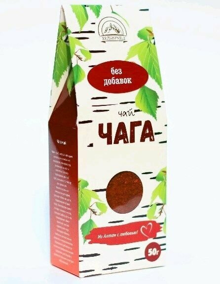 Фиточай Хелпер Мед чага берёзовый гриб измельчённый, 50 г