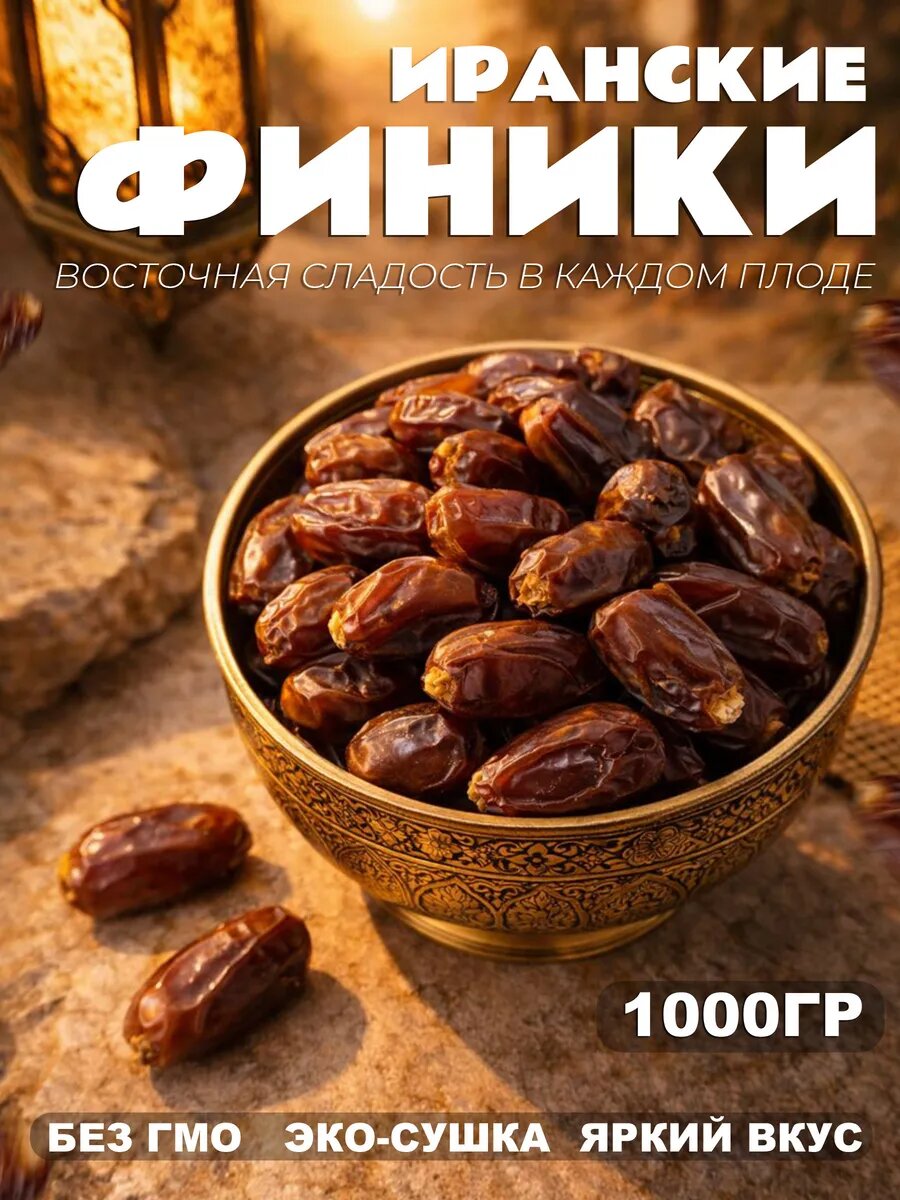 Финики сушеные иранские натуральные сухофрукты 1 кг