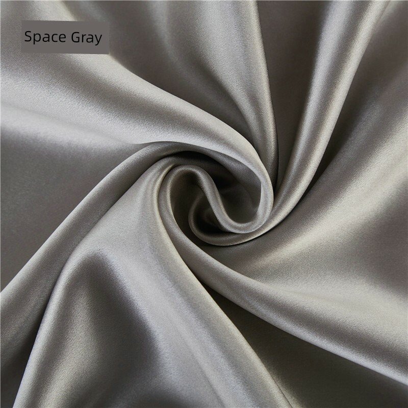 Широкая шелковая ткань для постельного белья из 100% тутового шелка, плотность 19 мм, однотонный креп-сатин, коллекция