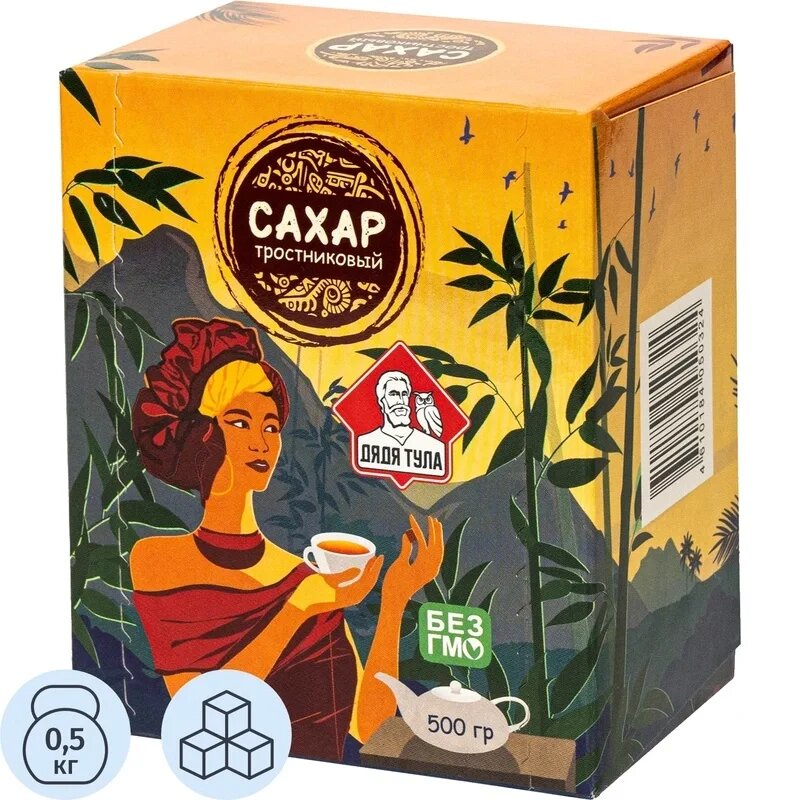 Сахар кусковой тростниковый Дядя Тула нерафинир коричневый, 500г, 2282092