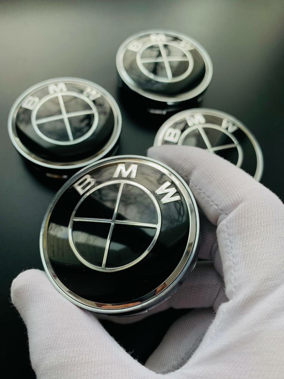 Колпак ступицы для колеса BMW 60/56мм черный. Заглушки на диски БМВ 60мм 4шт