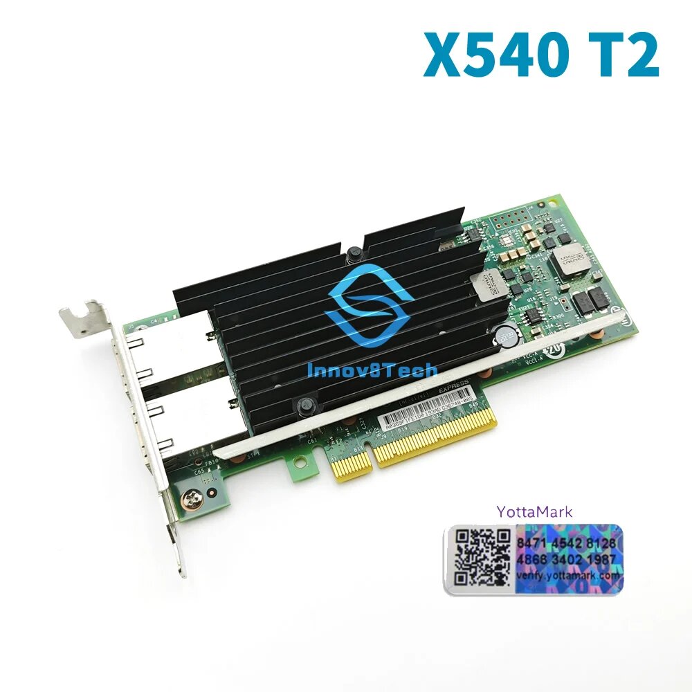 Оригинальная сетевая карта Intel X540-T2 с двумя портами 10Gb RJ45 Ethernet